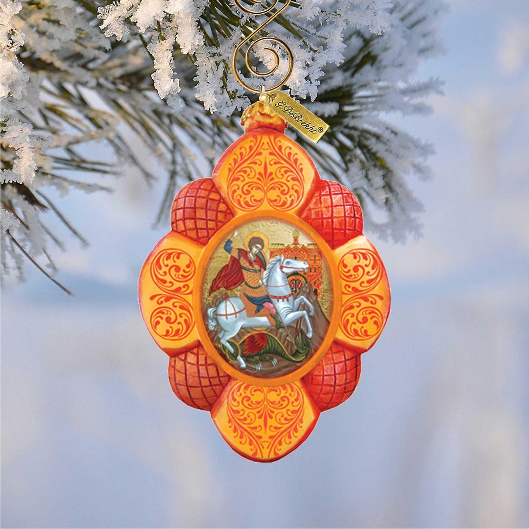 Saint George Ornament - Saint George Art by G Debrekht - Nativity Cast ...
