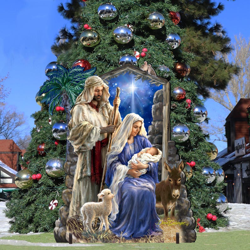 OUTDOOR Nativity Scene - Holy Night Nativity Home and Freestanding ...