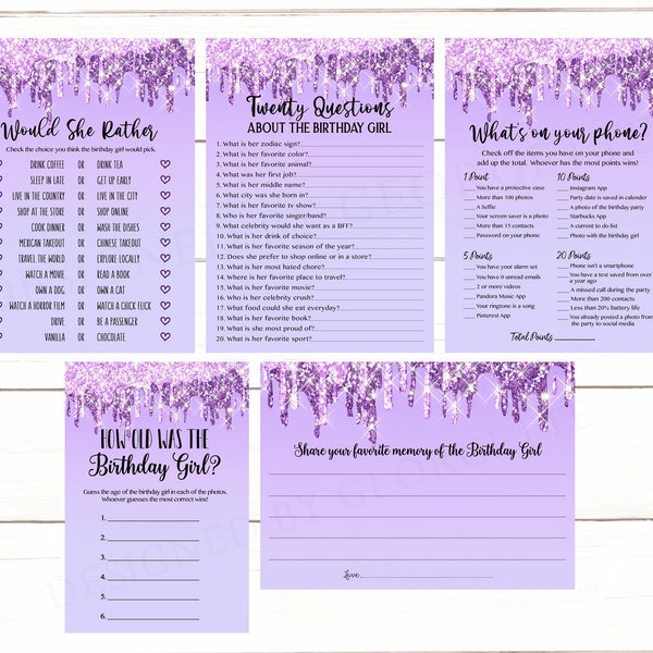 Adult Birthday Game - Etsy