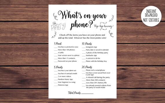 Birthday What's in Your Phone Game Boy, Whats in Your Phone Men's ...