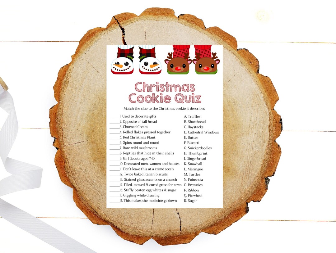 Christmas Cookie Game, Christmas Party Game, Instant Download Not ...