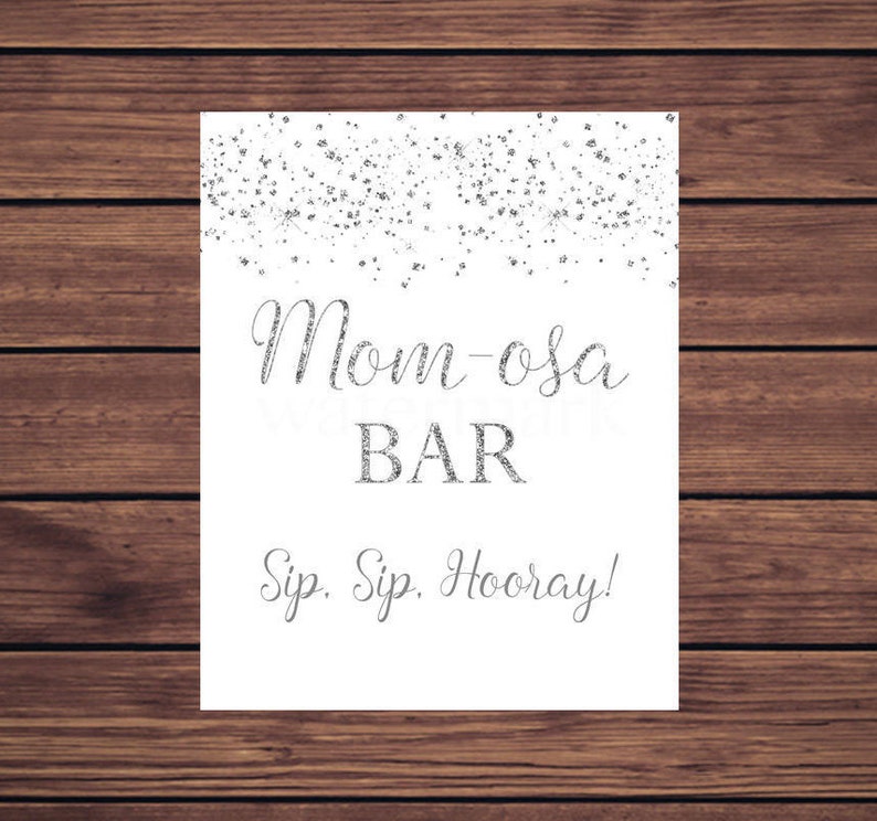Momosa Bar Sign Gold Mom-osa Bar Sign Gold Confetti Momosa - Etsy