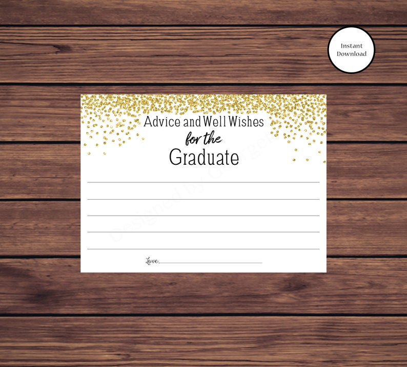 Advice and Well Wishes for the Graduate Card Graduation - Etsy