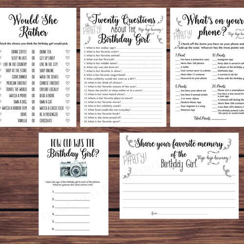 Adult Birthday Game Bundle for Her Rose Gold Whats in Your - Etsy Australia