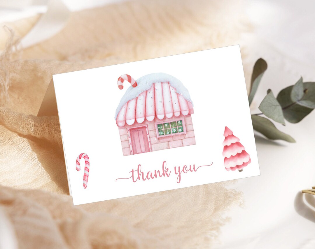 Two Sweet Thank You Card, Peppermint Thank You Card Instant Download ...
