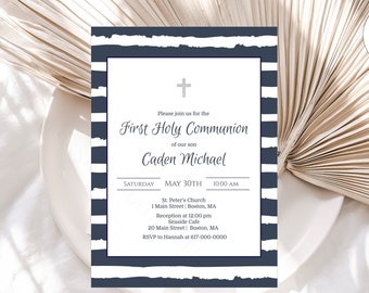 Boy First Communion Invitations Boys First Communion - Etsy