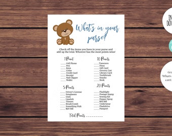 Purse Baby Shower Game | Etsy