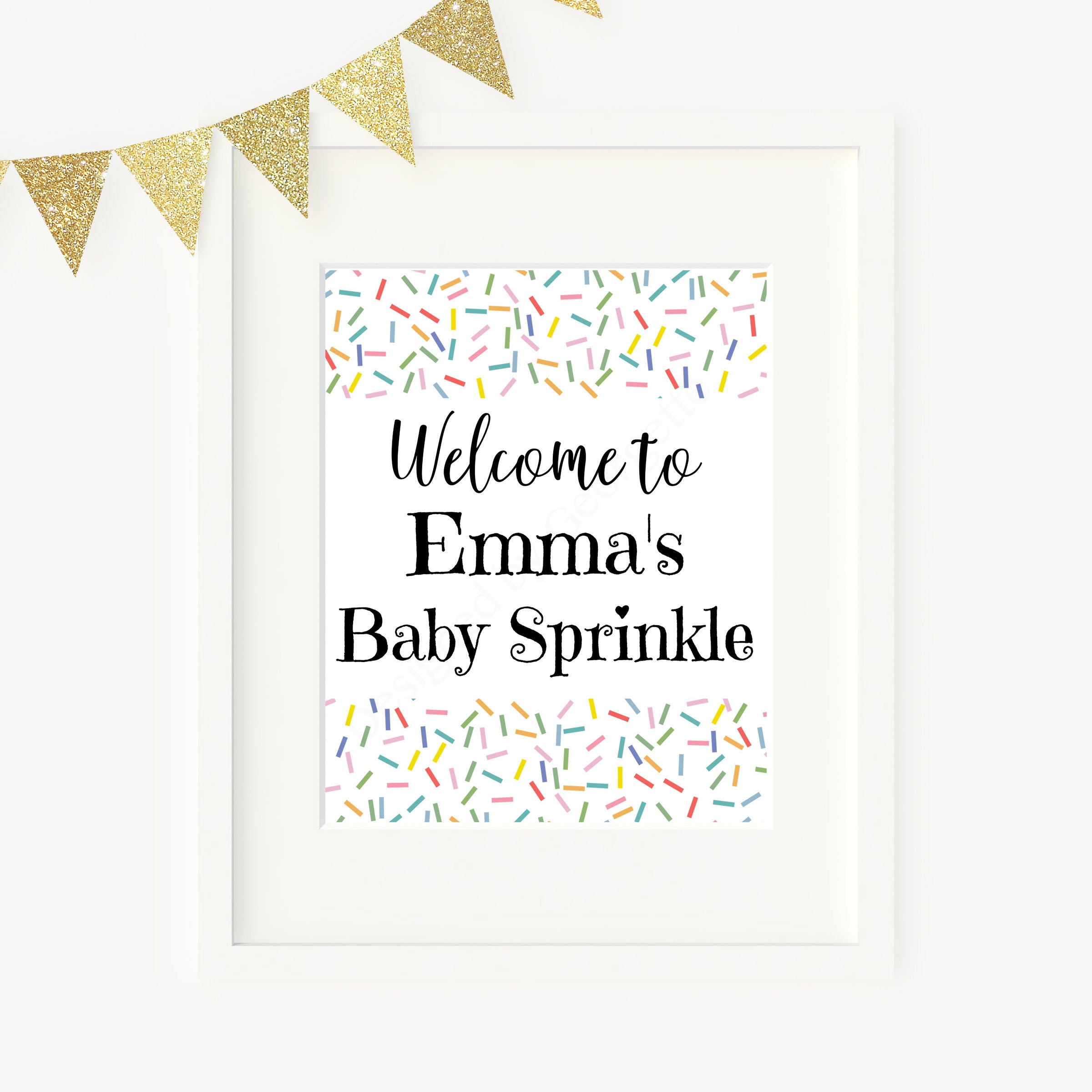 Editable Sprinkles Welcome Sign Ice Cream Sprinkles Baby - Etsy UK