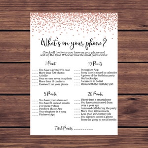 Editable Birthday Party Game Bundle Rose Gold Would She Rather Whats on ...