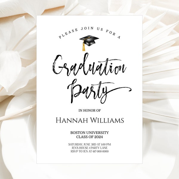High School Graduation Invitations - Etsy