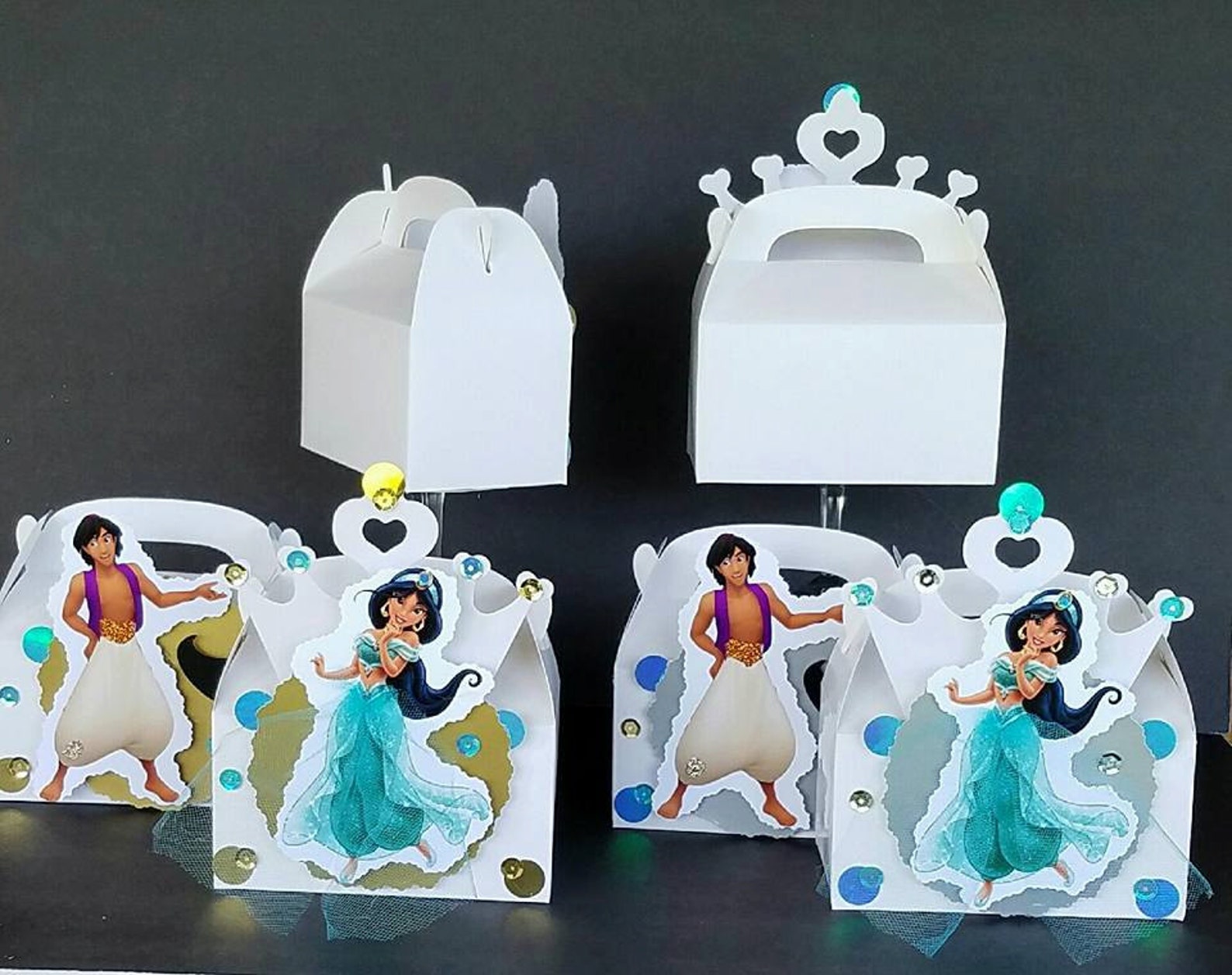 INSPIRED 12pc Disney Princess 6pc Jasmine and 6pc Aladdin - Etsy