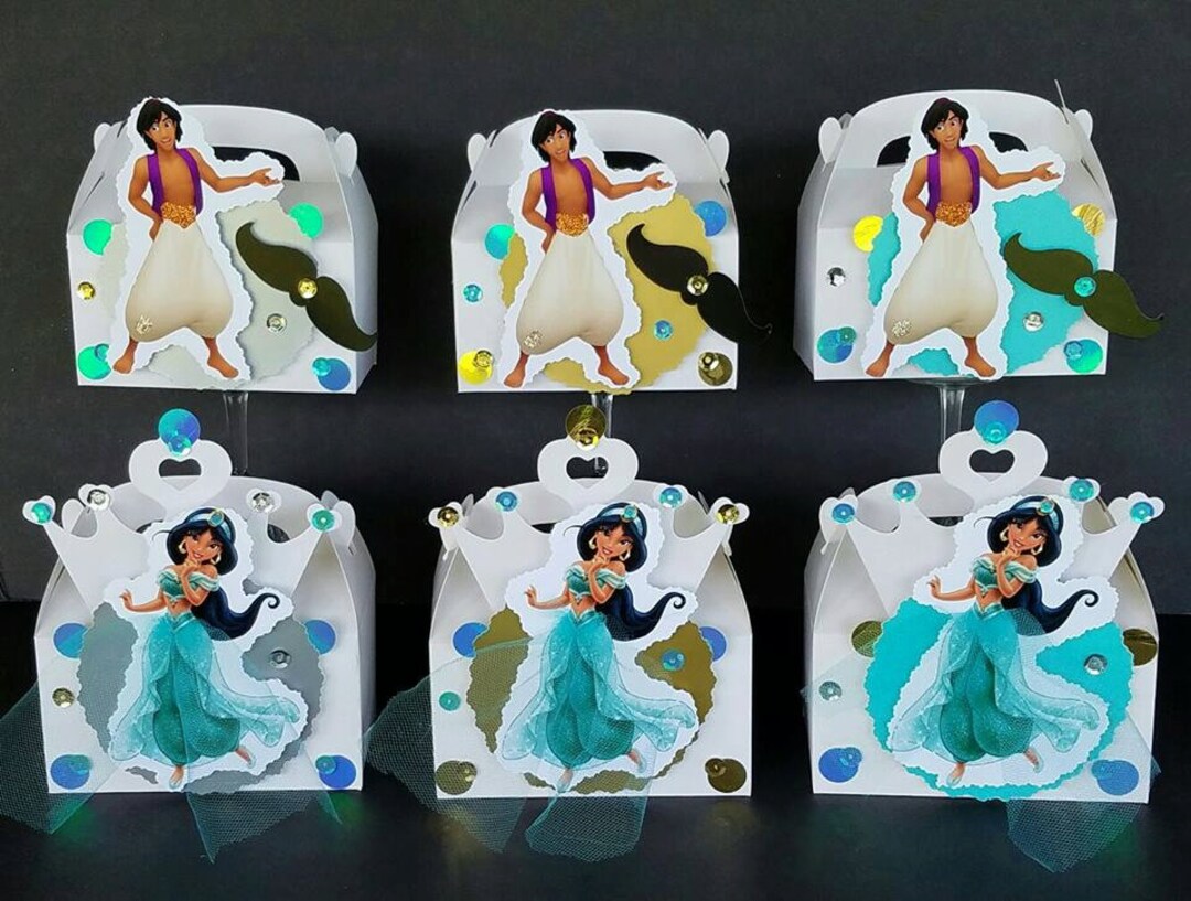 INSPIRED 12pc Disney Princess 6pc Jasmine and 6pc Aladdin Birthday ...