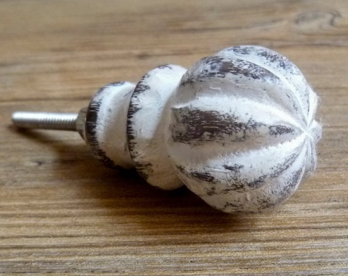 Cream White Wood Melon Rustic Shabby Chic Antique Distressed - Etsy
