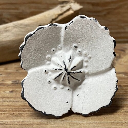 Cast Iron Flower Knobs Rustic Turquoise Drawer Knobs - Etsy