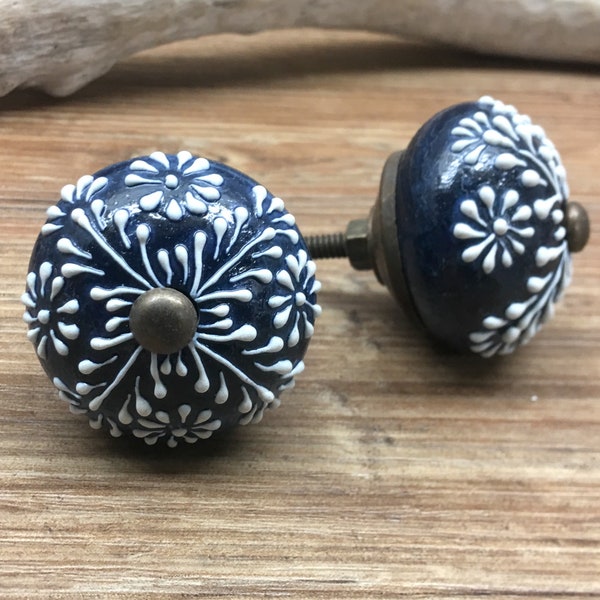 Navy Blue Knobs - Etsy