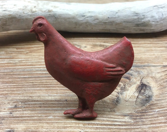 Red Chicken Metal Knob Farm Animal Drawer Pull Nursery Decor Country ...