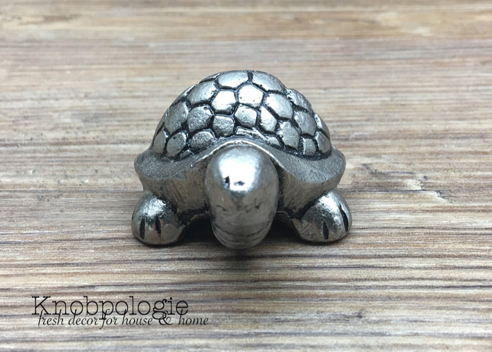 SET OF 2 Turtle Drawer Pulls Antique Pewter Metal Turtle | Etsy