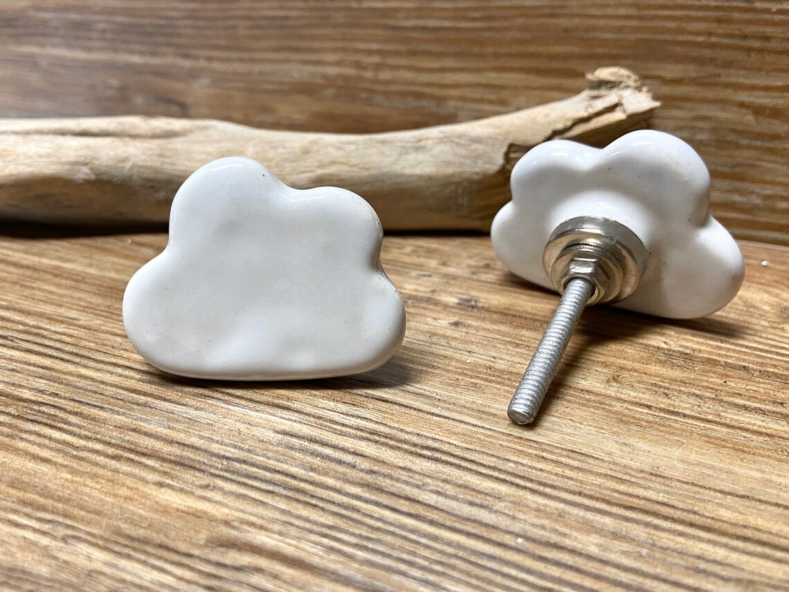 Cloud Knob White Ceramic Cloud Dresser Drawer Pull | Etsy
