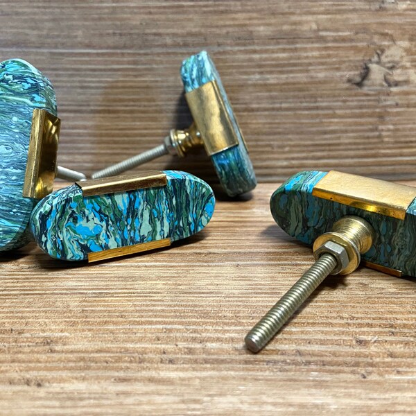 Aqua Drawer Pulls - Etsy