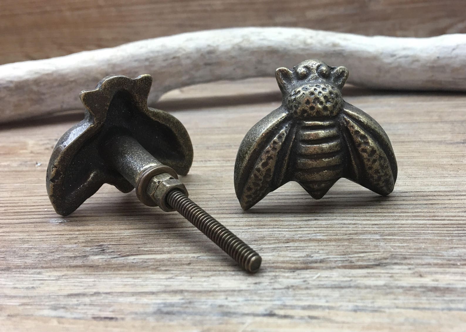 SET OF 2 Bumble Bee Knobs Honeybee Cabinet Knob Drawer Pull - Etsy