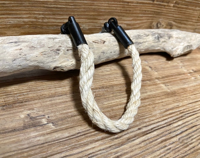 Cream Tan Rope Handle With Dark Bronze Hardware- Adjustable Mounting ...