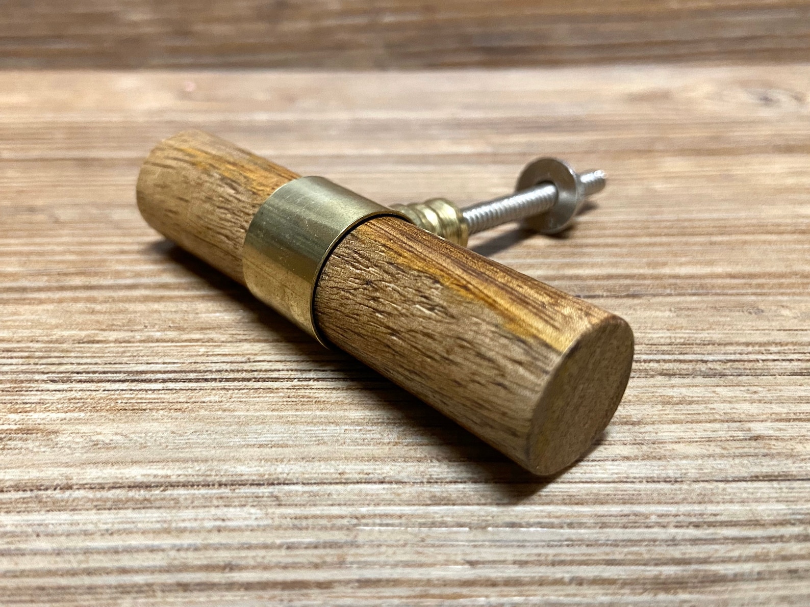 Wood and Brass Loop Drawer Handle Dowel Drawer Pull | Etsy