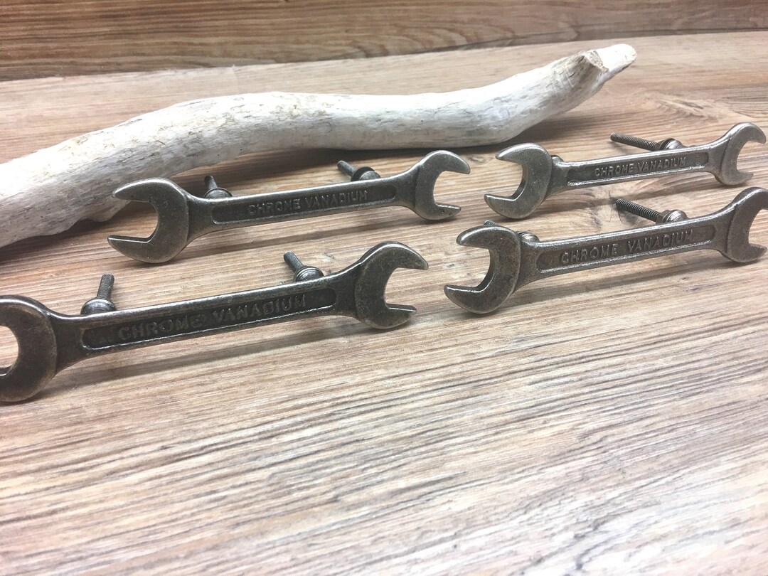 SET OF 4 Wrench Handles - Wrench Drawer Pull - Carpenter Tools ...