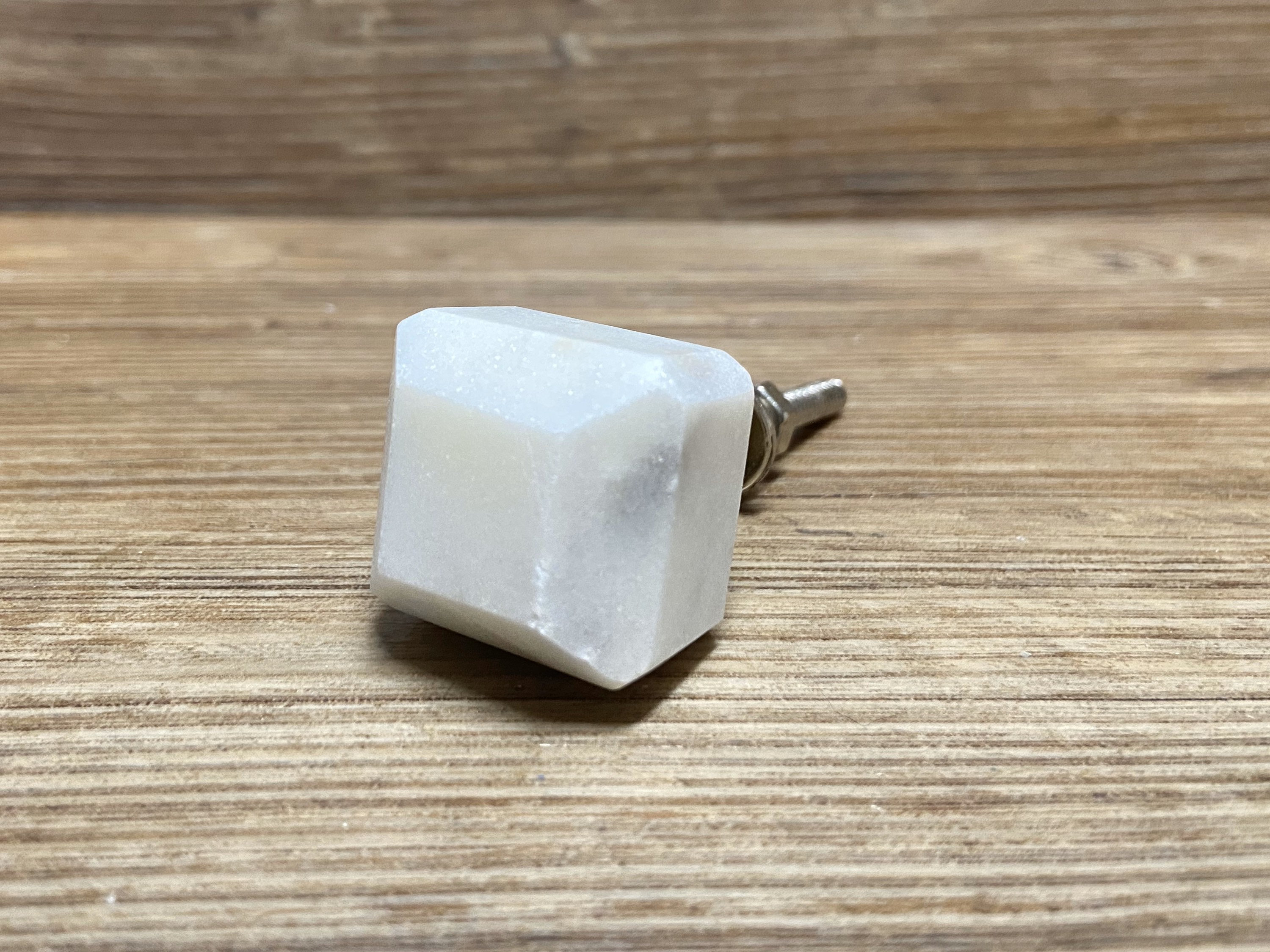 Marble Square Stone beveled Knob White Stone Cabinet Knob | Etsy