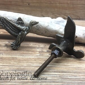 SET OF 6 - Flying Duck Knob - Antique Bronze Metal Mallard Knob ...