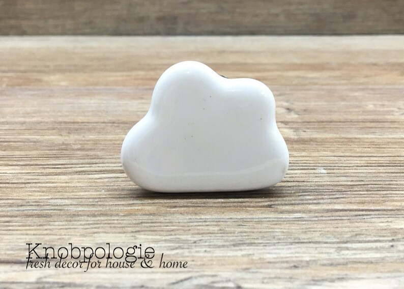 SET of 2 Cloud Knobs White Ceramic Cloud Dresser Drawer Pull | Etsy