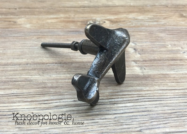 4 Airplane Knobs - Antique Bronze Metal Cast Iron Plane Pull - Flying ...