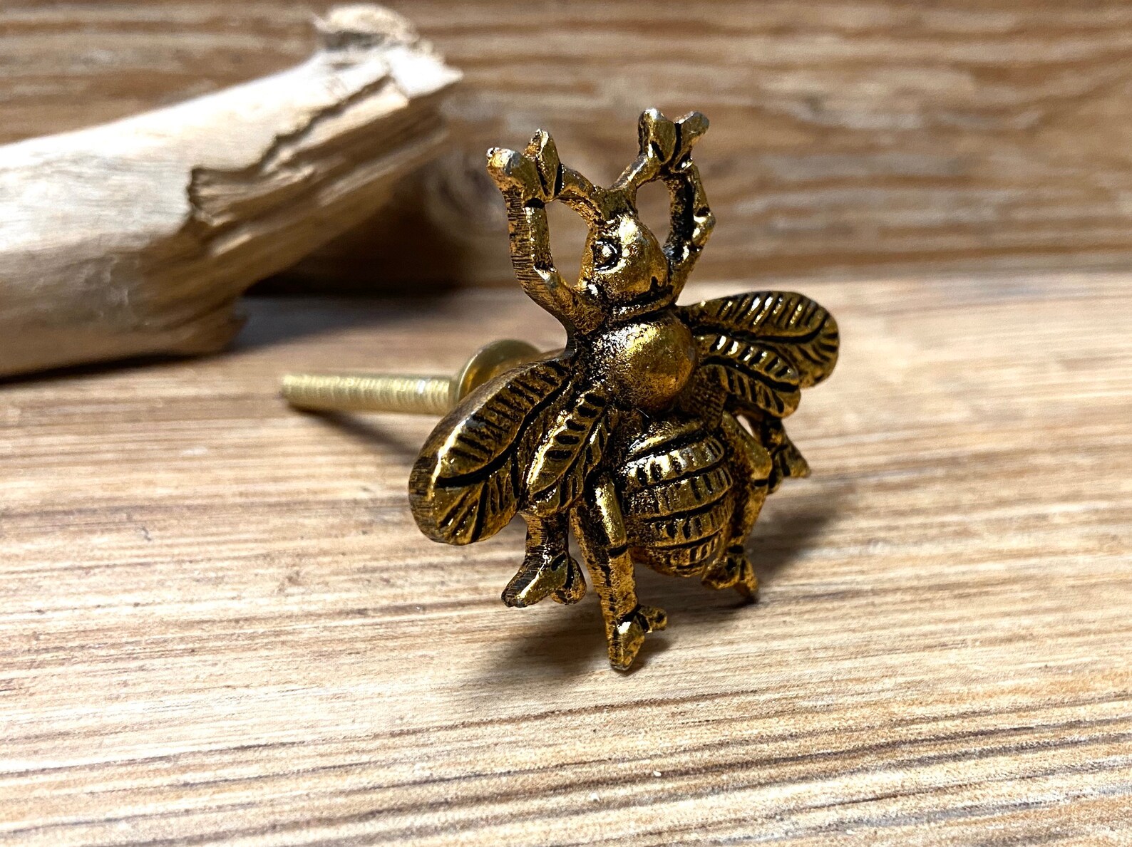 Antique Gold Bumble Bee Knob Honeybee Wasp Cabinet Knob - Etsy