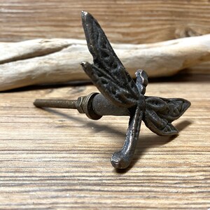SET OF 4 Dragonfly Knobs - Cabinet Knob Lighting Bug Dragon Fly Drawer Pull - Cast Iron Knob ...
