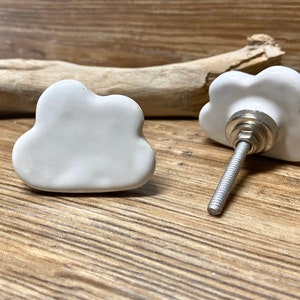 SET of 2 Cloud Knobs White Ceramic Cloud Dresser Drawer Pull - Etsy