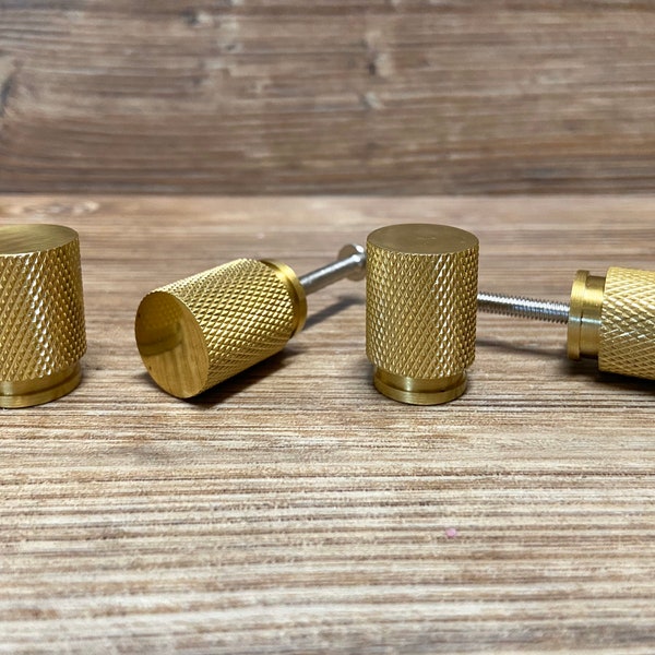 Knurled Brass Knob - Etsy