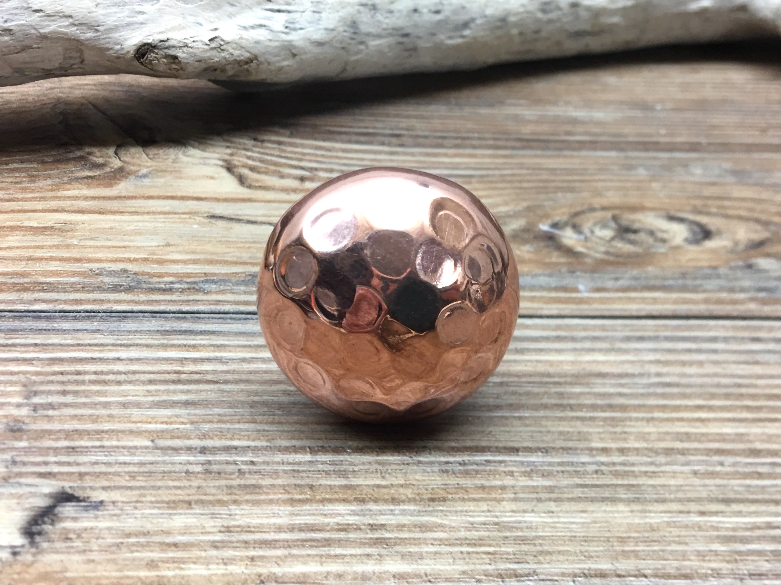 Set of 2 Hammered Copper Knobs Drawer Pull Cabinet Handle - Etsy