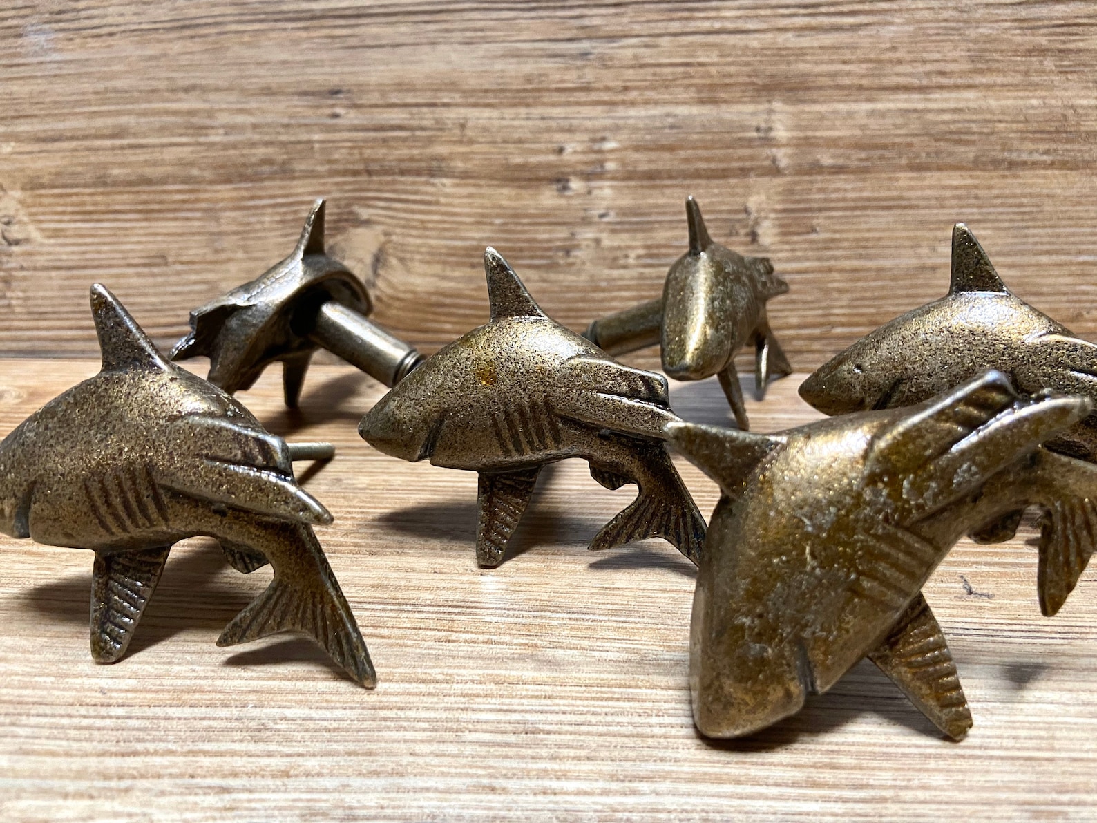 SET of 2 Metal Shark Knob Great White Shark Handle Beach - Etsy UK