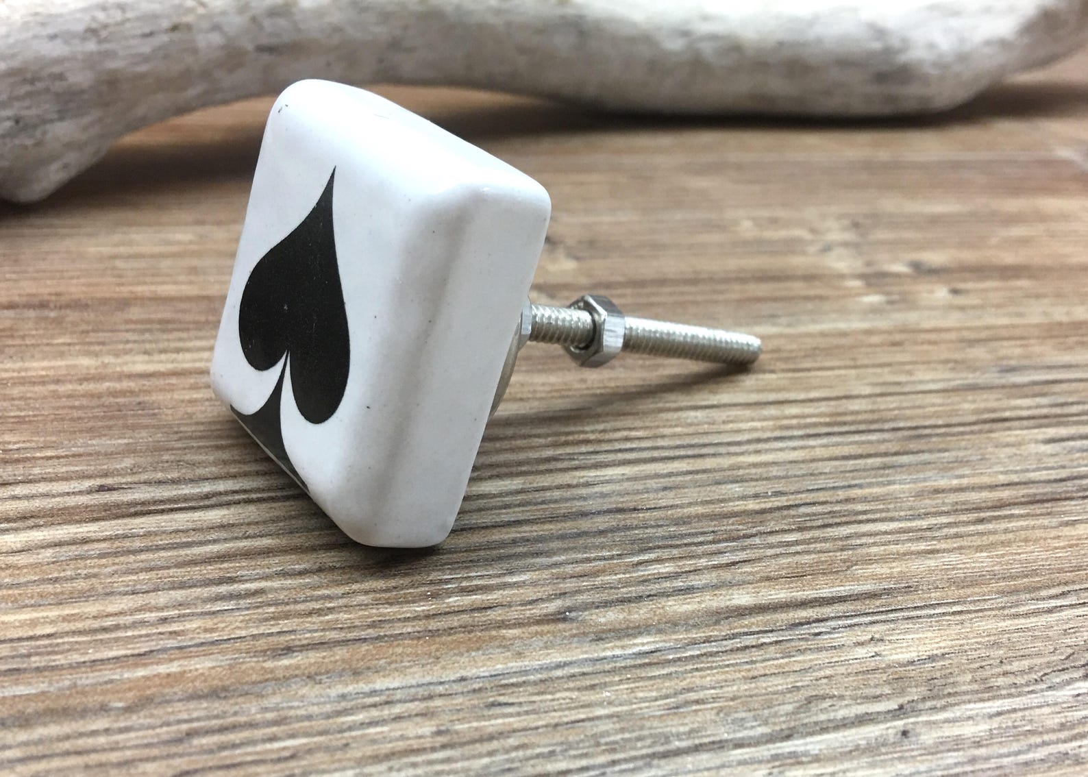 SET OF 2 Black Clubs Knob Card Suit Inspired 1.5 - Etsy