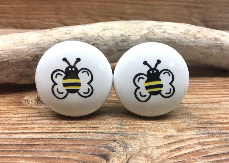 Bumble Bee Knob Honeybee Cabinet Knob Drawer Pull Nature - Etsy