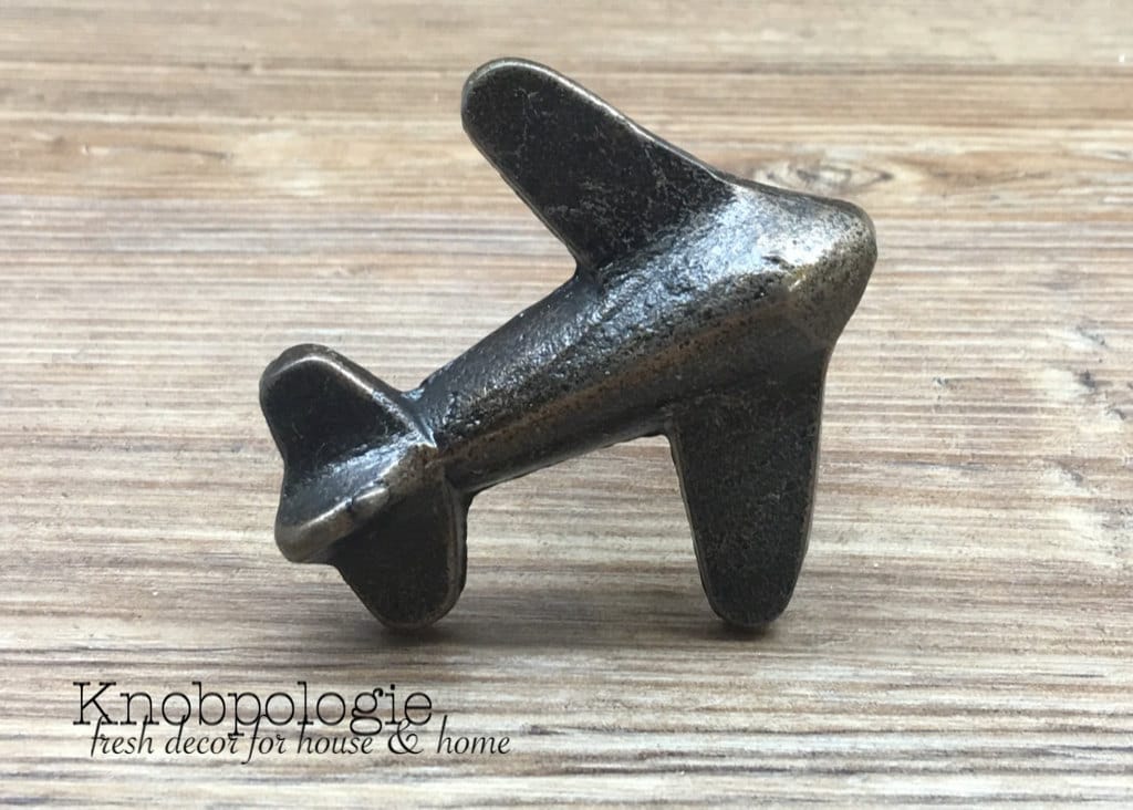 4 Airplane Knobs - Antique Bronze Metal Cast Iron Plane Pull - Flying ...