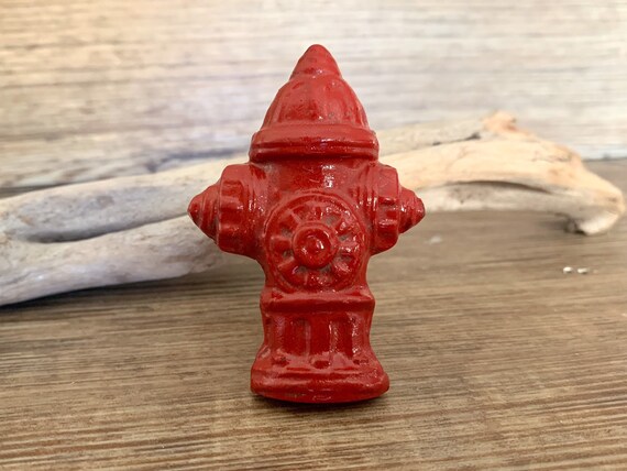 Fire Hydrant Knob Red Cast Iron Hydrant Fireman Drawer Pull | Etsy