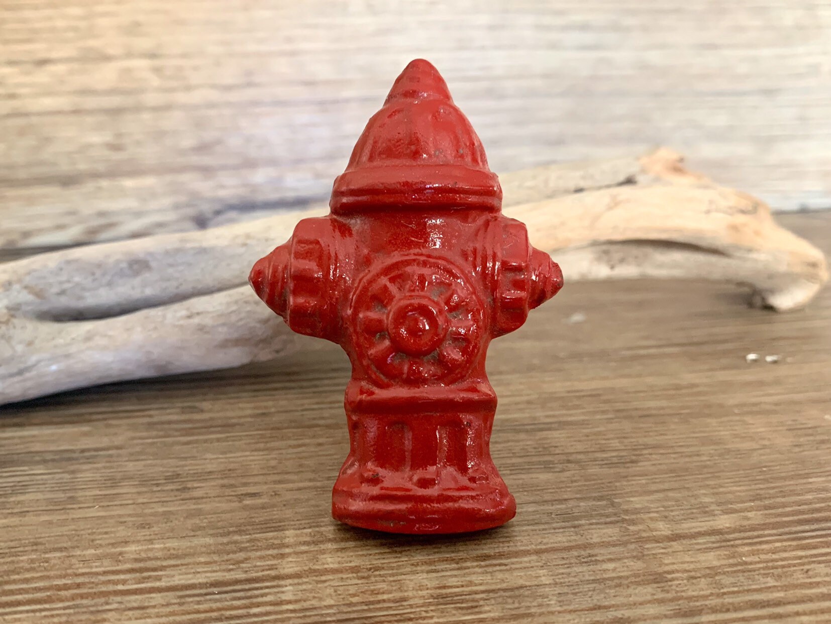 Set of 2 Fire Hydrant Knobs Red Cast Iron Hydrant Fireman | Etsy