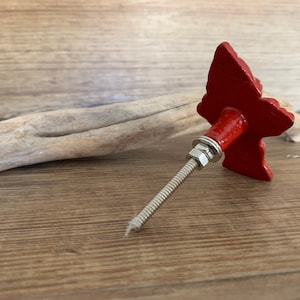 Set of 8 Fire Hydrant Knobs Red Cast Iron Hydrant Fireman Drawer Pull ...