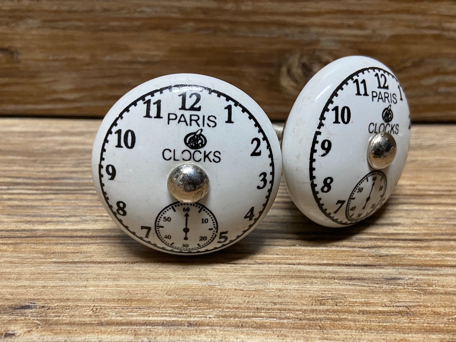 Paris Clocks Knobs Ceramic Clock Face Knob White and Black - Etsy