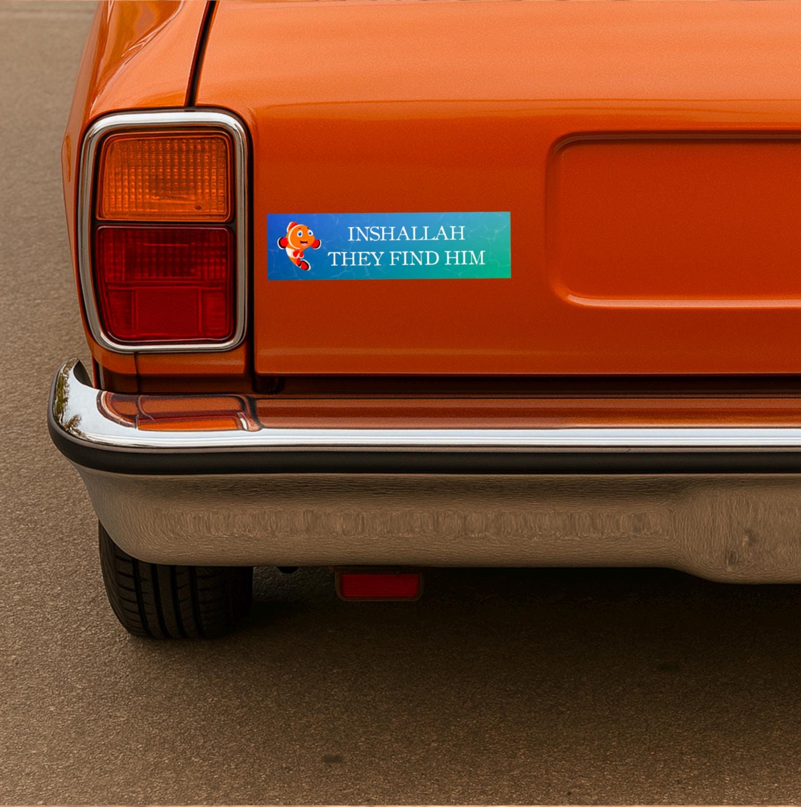 Funny Inshallah Bumper Sticker Meme Car Decal Nemo Parody Gift for Gen ...