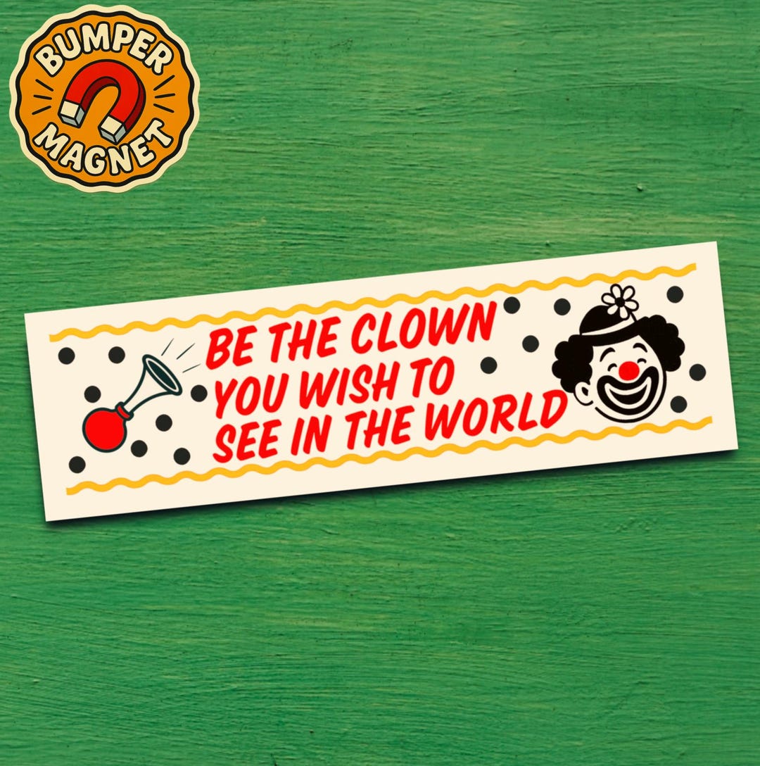 Funny Magnet for Clown Core Fans Spiritual Humor Car Accessory Internet ...