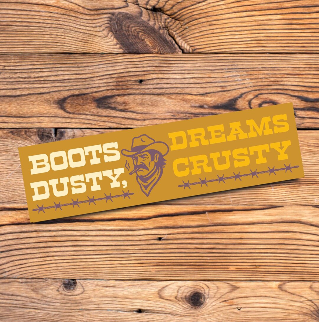 Western Vintage Cowboy Bumper Sticker for Car Laptop or Cooler Gift for ...