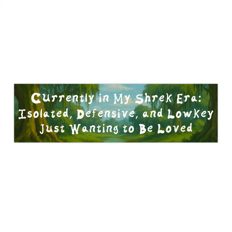 Funny Shrek Bumper Sticker Gen Z Humor Quirky Decor for Car or Laptop ...