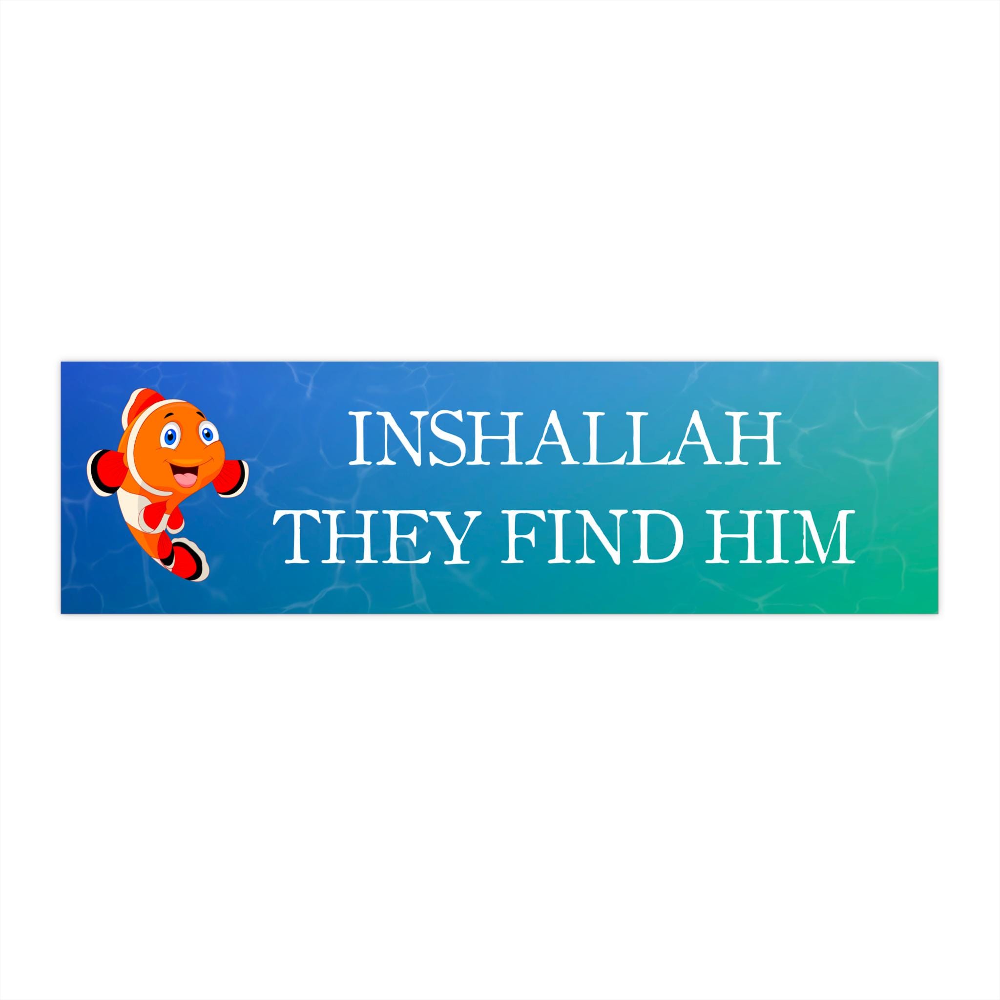 Funny Inshallah Bumper Sticker Meme Car Decal Nemo Parody Gift for Gen ...
