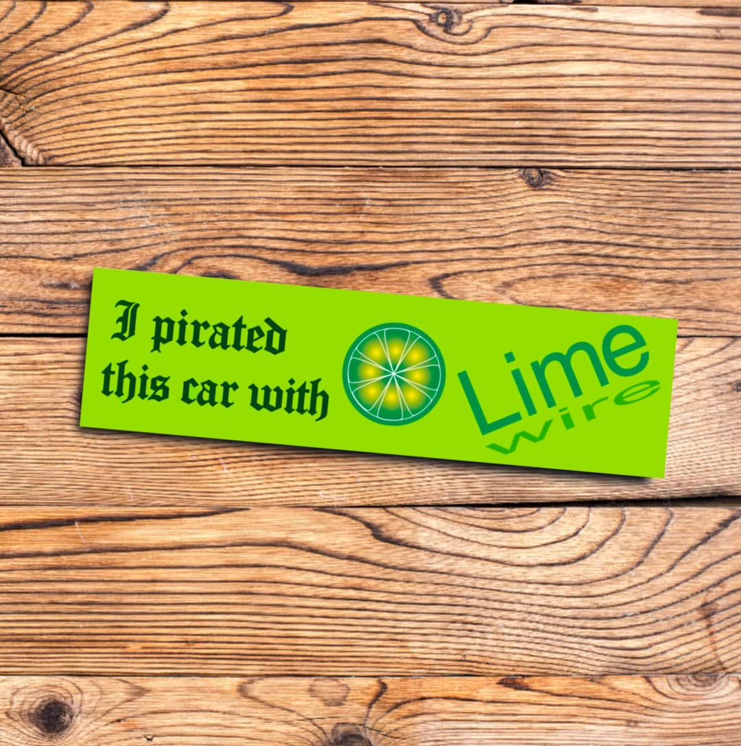Funny Bumper Sticker Y2K Millennial Limewire Music Lover Gift AOL ...